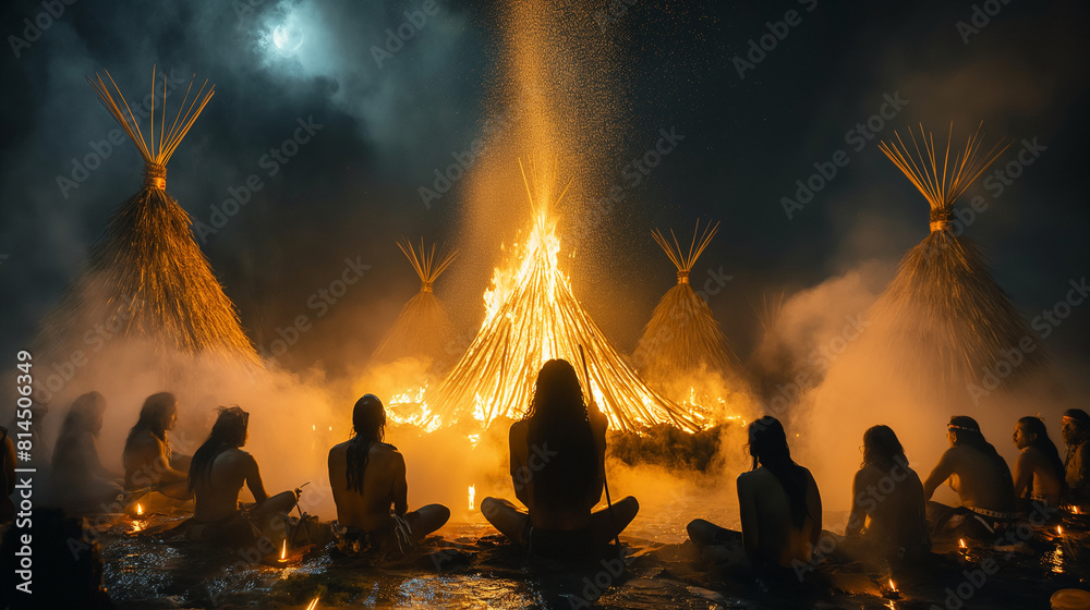 A visually stunning composition featuring a traditional Native American ... A visually stunning composition featuring a traditional Native American ...