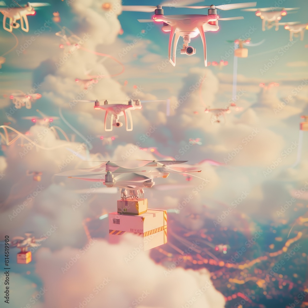Closeup of creative strange concept business, imagining a floating ...