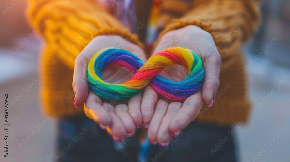 World autism awareness day concept, Colorful autism infinity rainbow ...