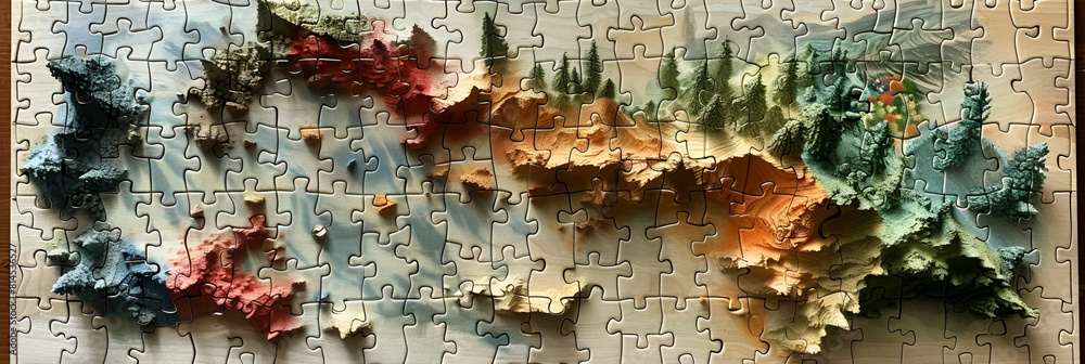 Foto de Every Piece in this CornerFocused Puzzle Interlo, Pakistan Map ...