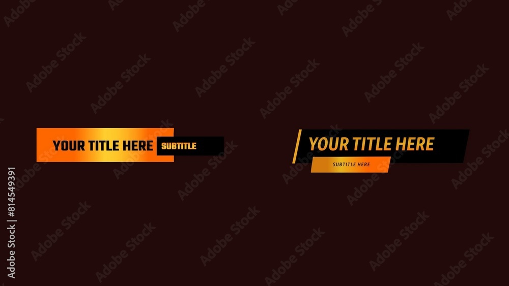 Luxurious Golden Lower Thirds Bundle Stock Template | Adobe Stock