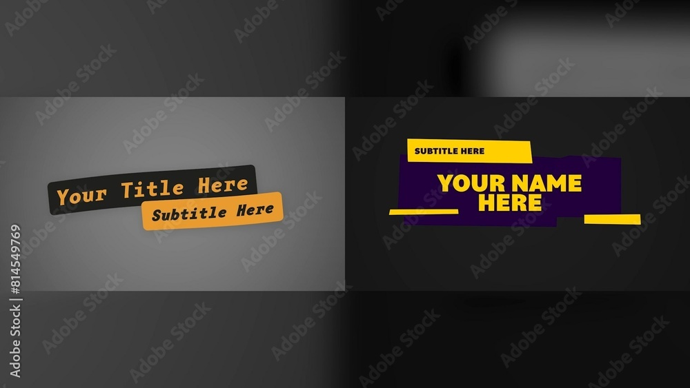 Modern Clean Lower Thirds Title Pack Stock Template | Adobe Stock
