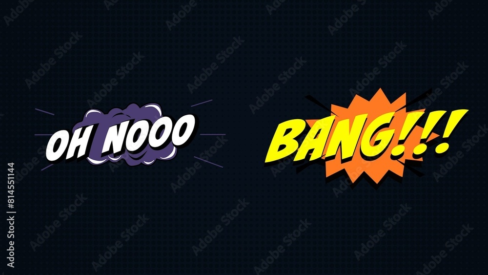 Comic Cartoon Text Bubble Bundle Stock Template | Adobe Stock