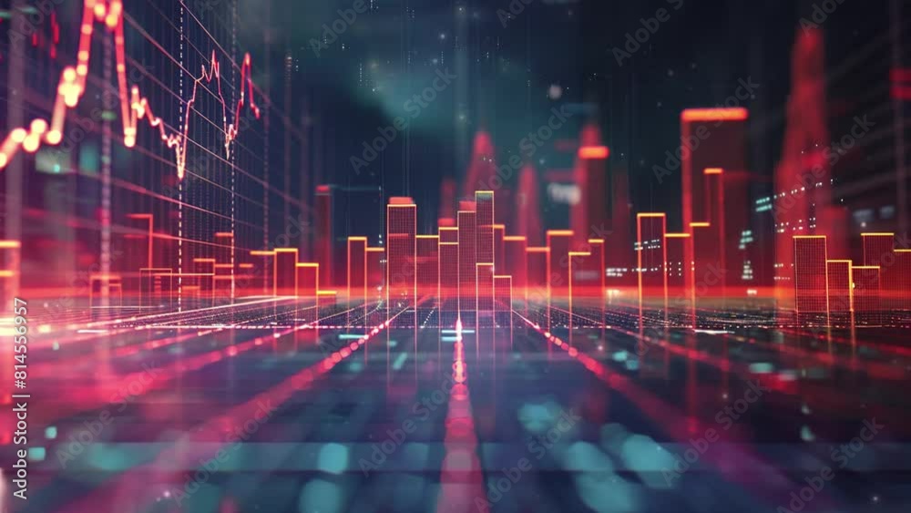 Vidéo Stock Background on financial development. Growing infographic ... Vidéo Stock Background on financial development. Growing infographic ...