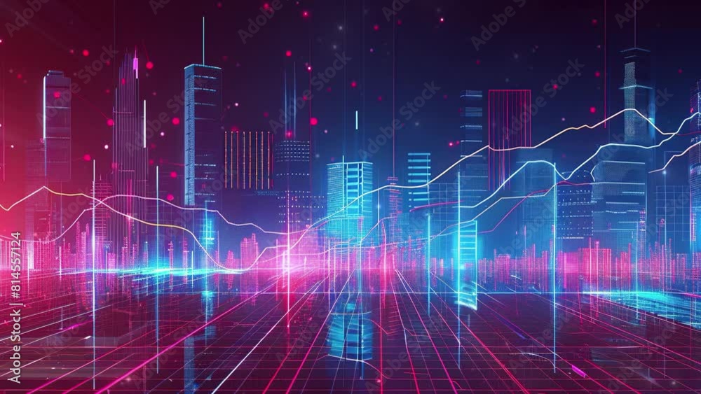 Background on financial development. Growing infographic curve ...
