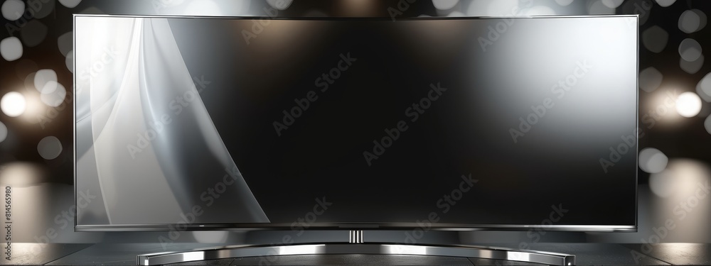 isolated flat or curved television tv set screen background in the ...