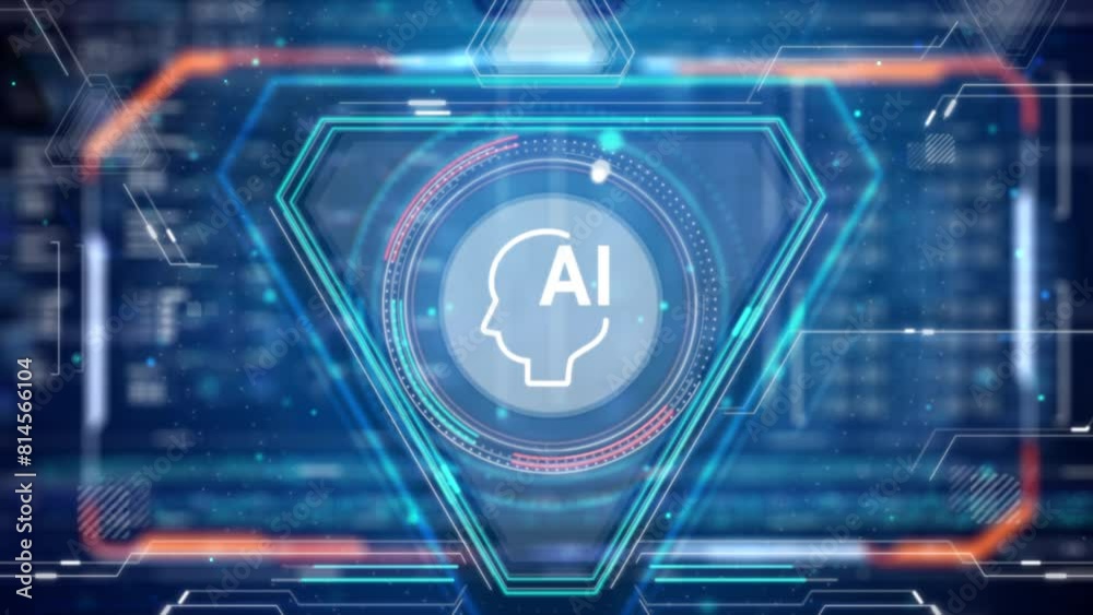 Ai artificial intelligence technology concept Futuristic HUD Head up ...