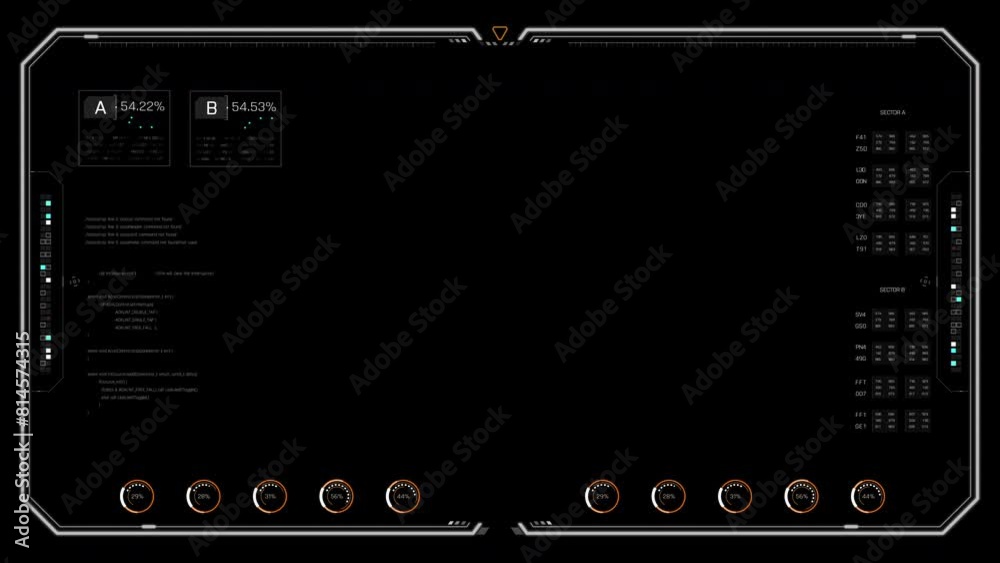 Universal Technology Line and frame Video overlay Futuristic HUD Head ...