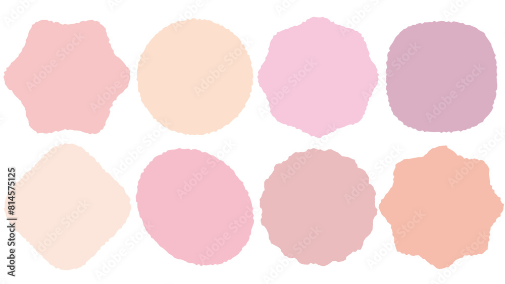 Set of hand drawn style cute memo sticker. Variety abstract shapes of ...