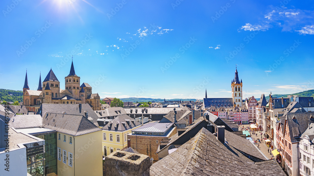 Amazing view of famous historic Trier city center - ancient Roman city ...