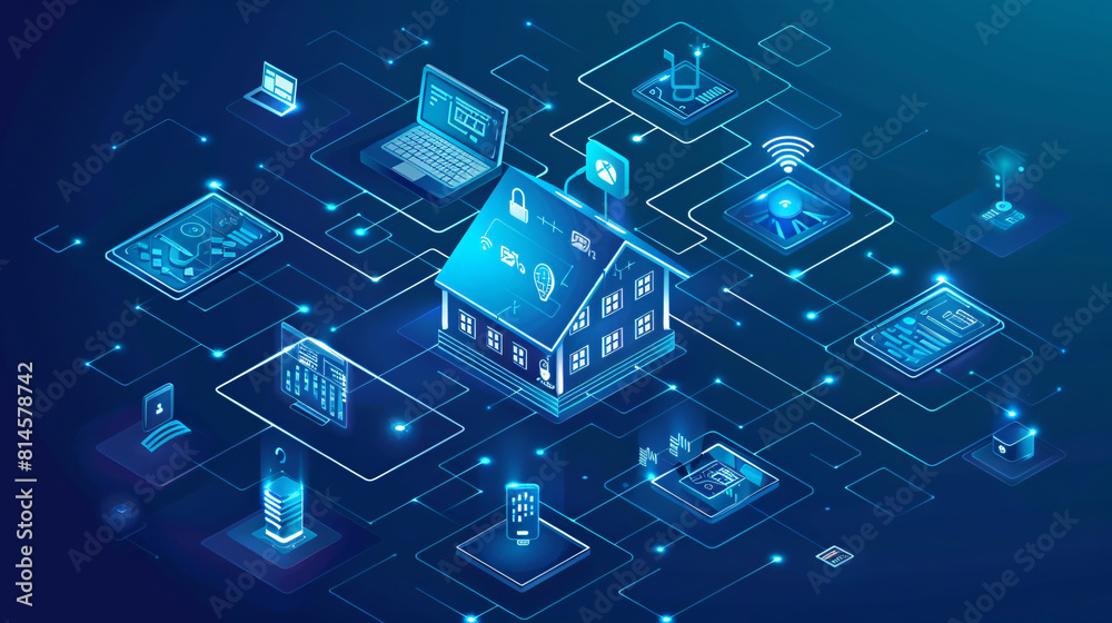 Modern smart home using internet of things, IOT, augmented reality ...