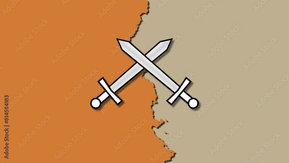 Crossed swords Icon. Battle swords, executioner swords, Medieval weapon ...