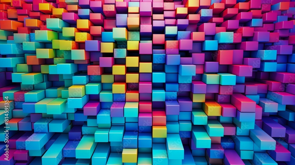 Op Art Squares in Motion Gradient A grid of interlocking squares in a ...