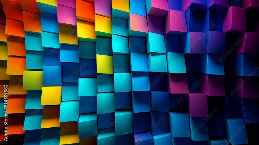 Op Art Squares in Motion Gradient A grid of interlocking squares in a ...