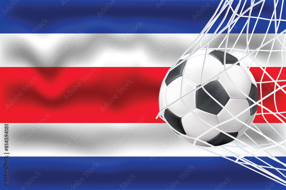 Football ball with the national flag of Costa Rica, Flag of Costa Rica ...