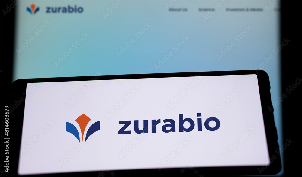 Dhaka, Bangladesh- 14 May 2024: Zura Bio logo is displayed o smartphone ...