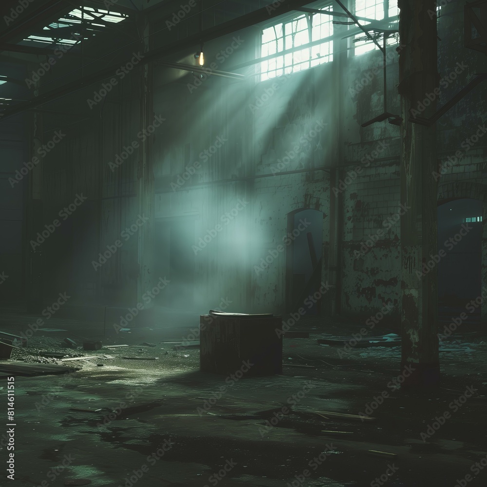 abandoned warehouses, background for scenes Stock Illustration | Adobe ...