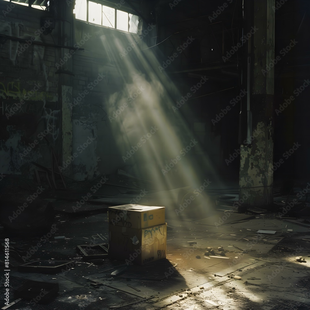 abandoned warehouses, background for scenes Stock Illustration | Adobe ...
