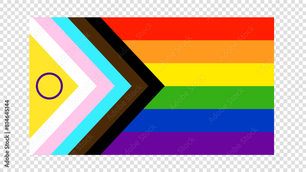 LGBTQ flags isolated on a transparent background , illustration Vector ...