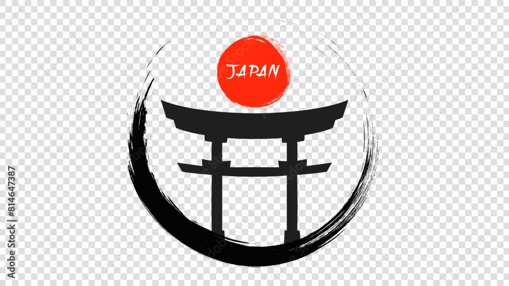 Japan logo design ,symbol of Japan isolated on a transparent background ...