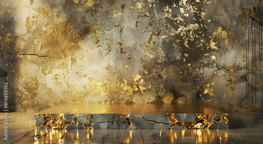 Stone plinth background in premium luxury style with smooth texture ...