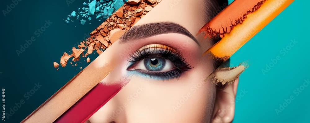 Shades A closeup on an array of eyeshadow shades, from pastels to deep ...