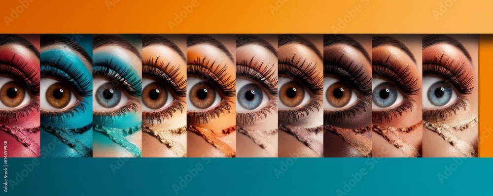 Shades A closeup on an array of eyeshadow shades, from pastels to deep ...