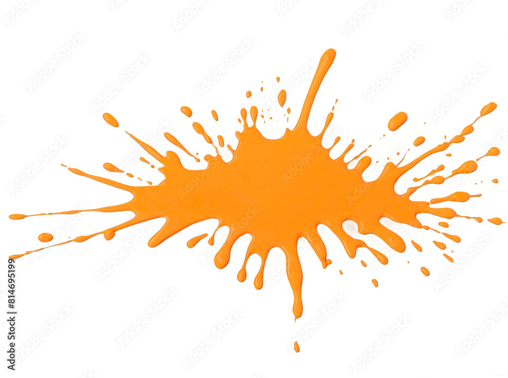 orange paint splodge splatter isolated transparent background png .png ...