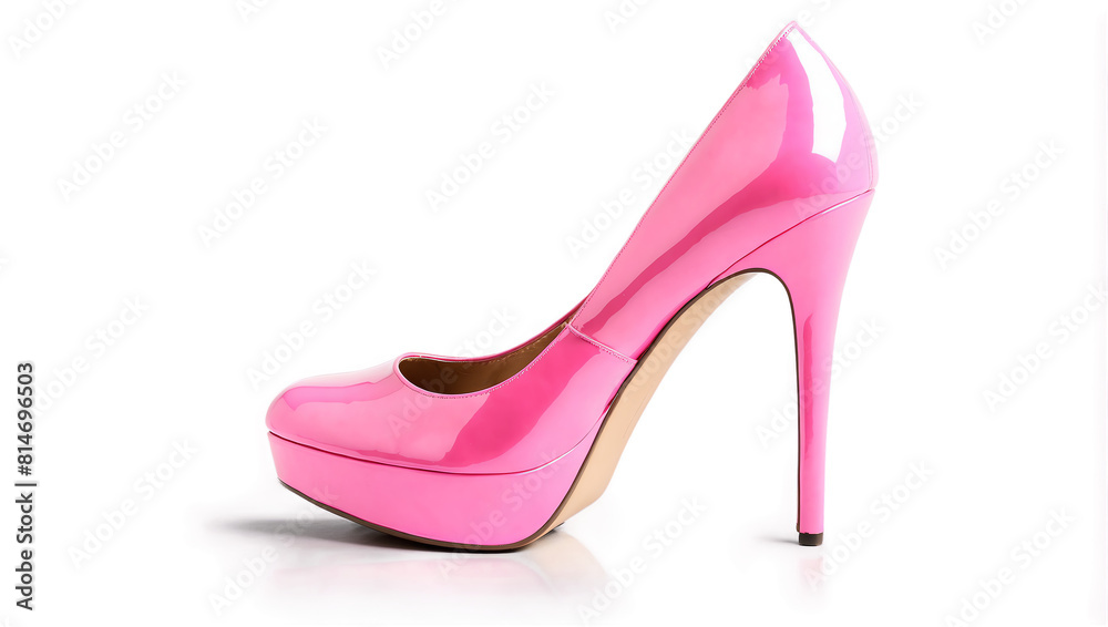 pink shiny high heels isolated transparent background png .png Stock ...