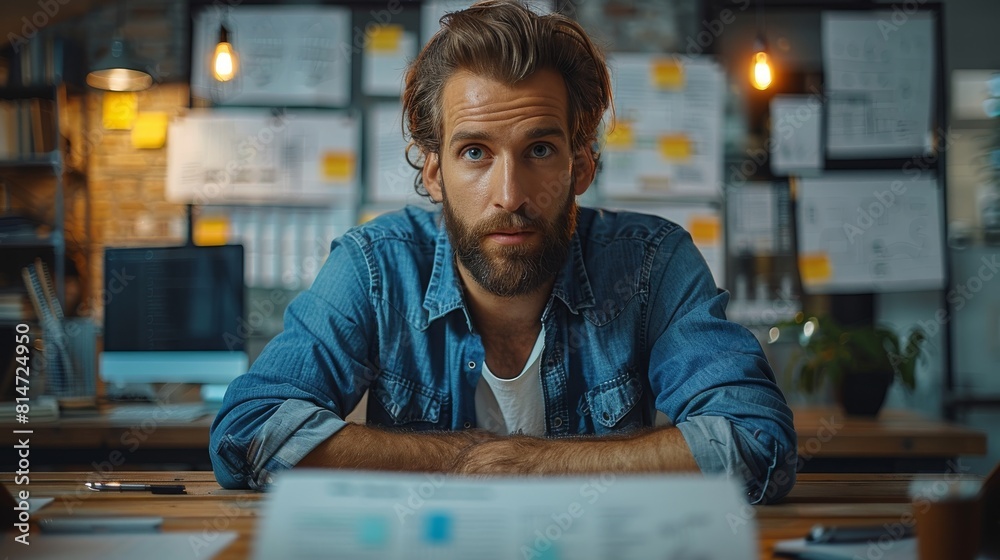 Front-end designer sketching wireframe layouts for responsive web ...