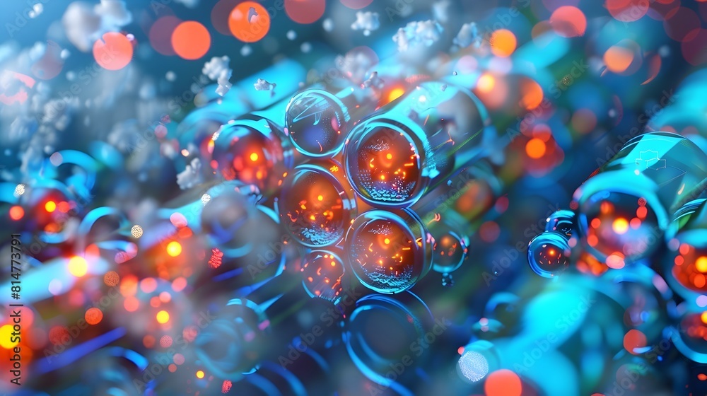 Molecular Model Showcasing Lithium Ion Battery Structure for Renewable ...