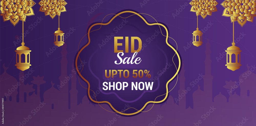 Eid Mubarak Greetings, Eid Sale Vector Banner Design Eid-ul-fitr, Eid ...
