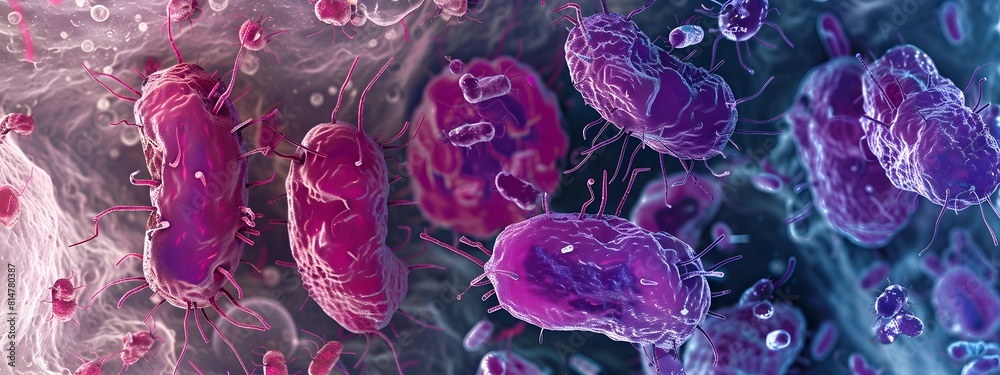 Colorful Microscopic Visualization of Gram Positive and Gram Negative ...