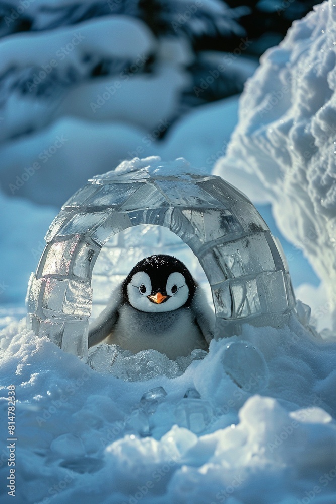 Ice Cube Igloo Construct a small igloo out of ice cubes and place a ...