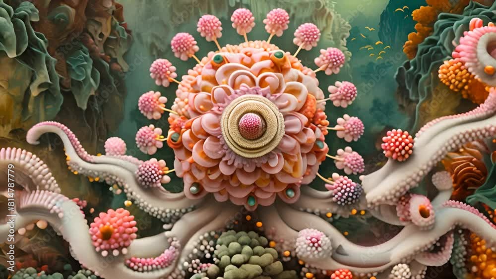 Surreal Underwater Creature in Coral Reef Ecosystem with Ai generated ...