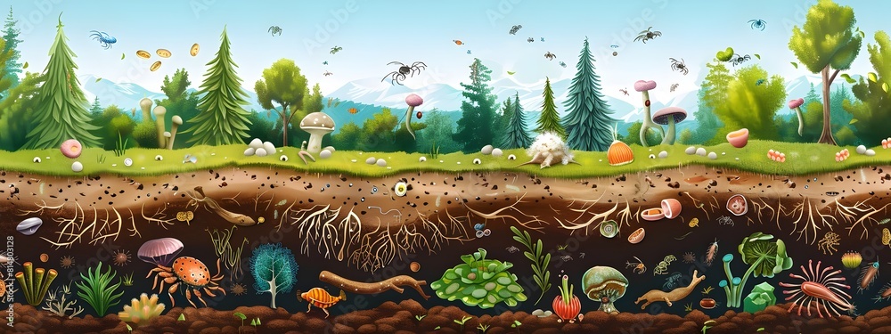 Visualization of Bacterial Interactions in Soil Ecosystems Showcasing ...