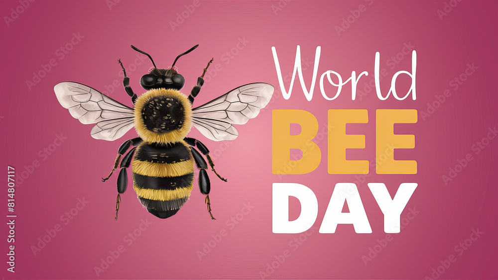 World Bee Day, bee day, World Bee Day poster, Illustration, bee day ...