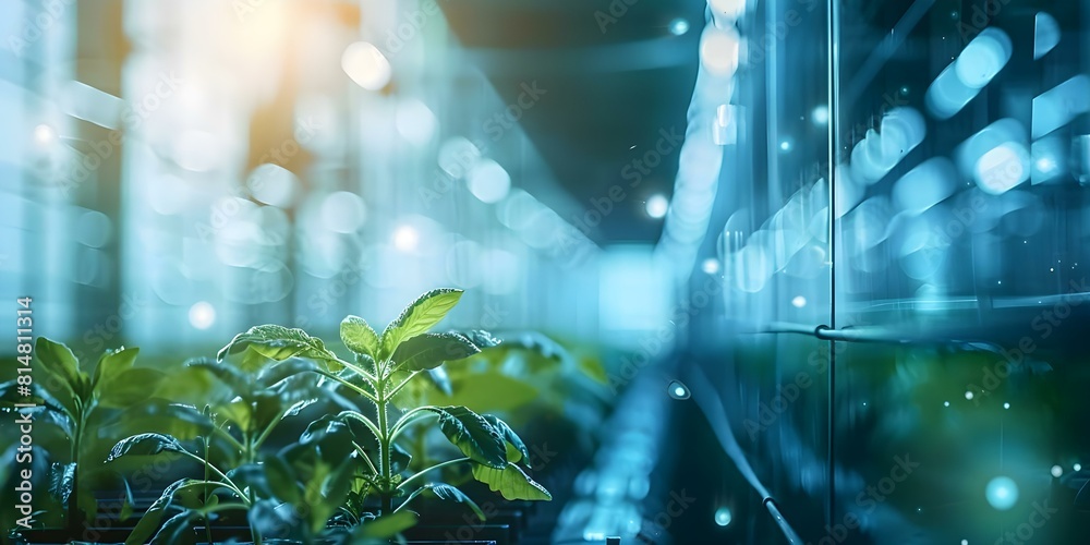 Cutting-Edge Vertical Hydroponic Farming Technology Implemented in Building. Concept ...