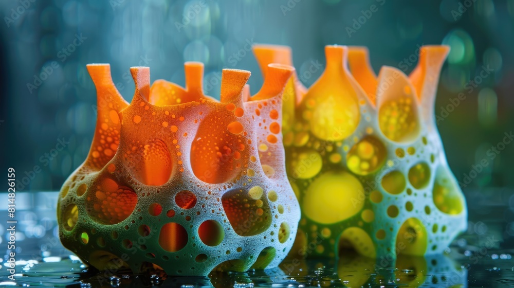 Printed Plant Cells. Front View 3D printed models of plant cells ...