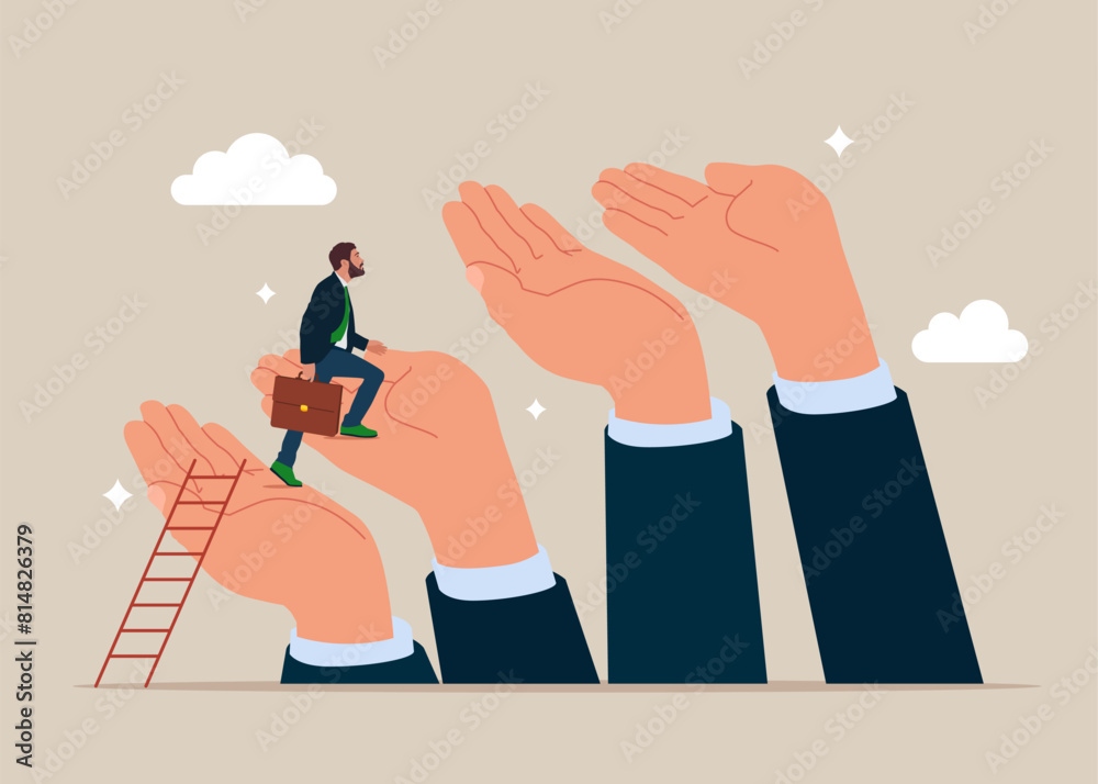 Business growth strategy. Leadership or career path growth strategy ...