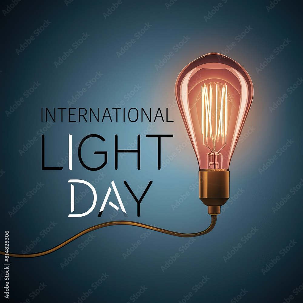 International day of light, Flat. illustration. International light day ...