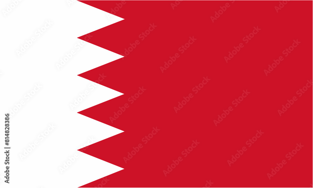 Bahrain official flag vector with standard size and proportion ...