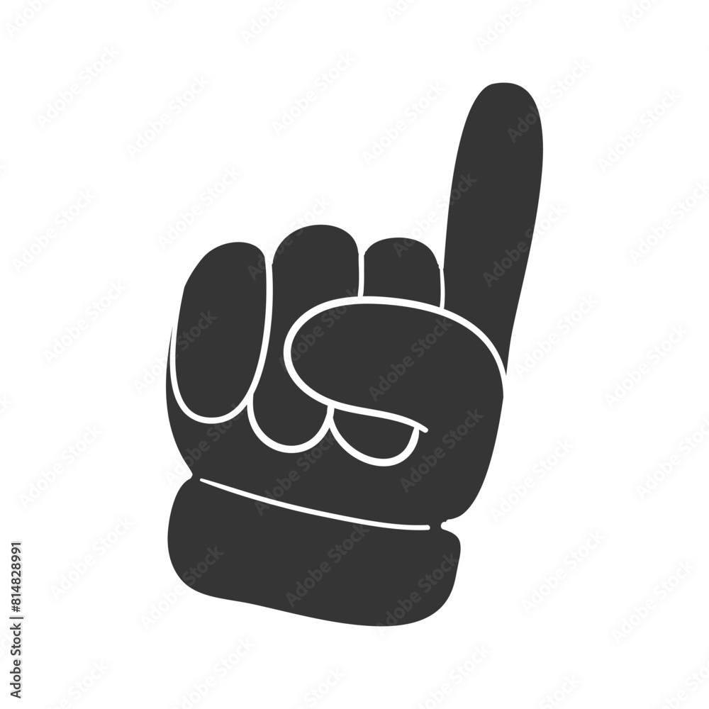 Support Hand Icon Silhouette Illustration. Supporter Vector Graphic ...