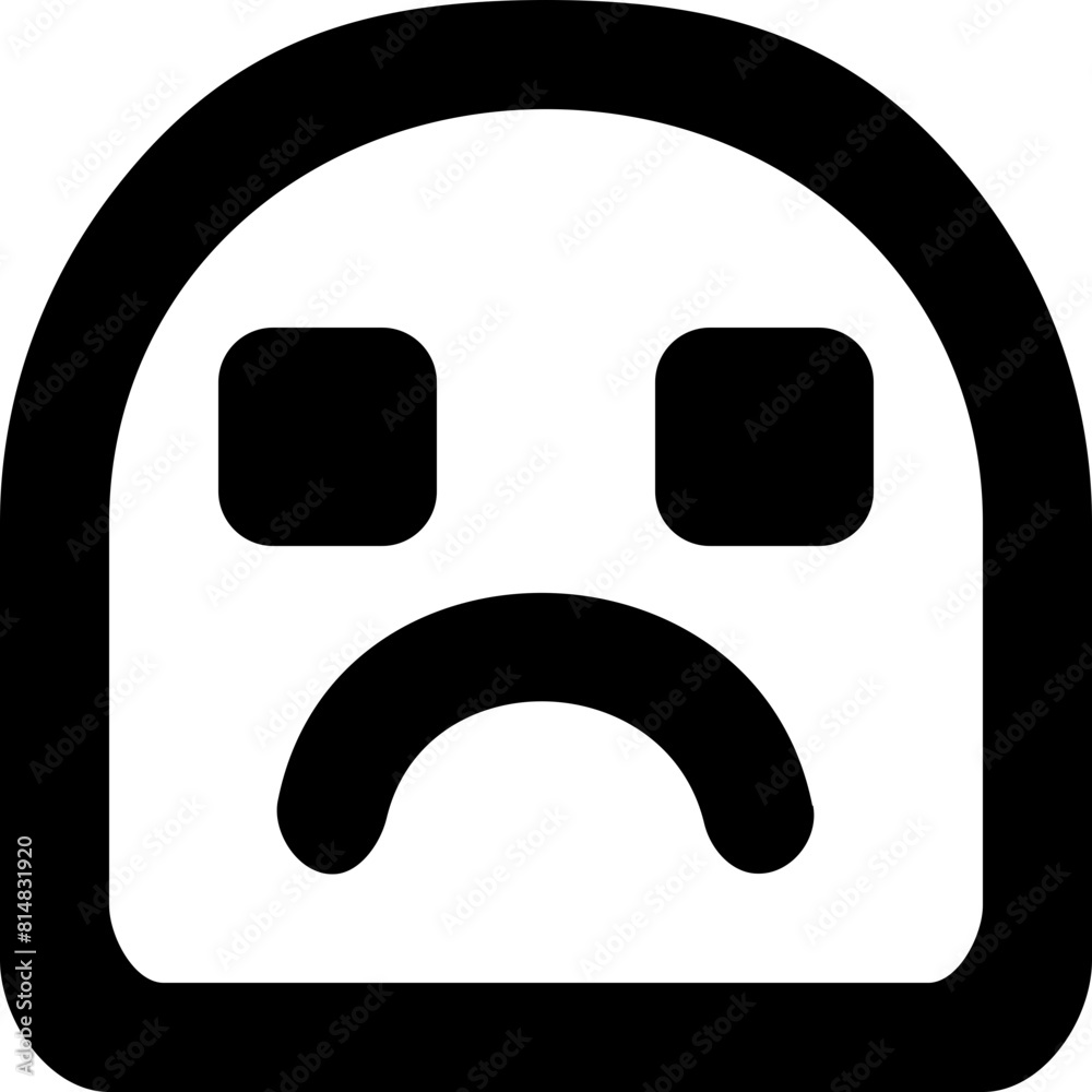 Vetor de emoji sad (23) Simple Outline Minimalist Icons for UI and ...
