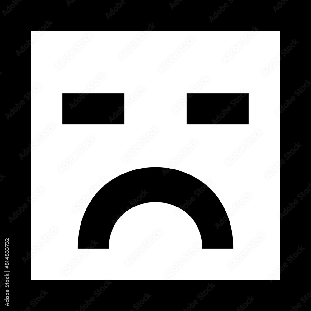 emoji sad square (12) Simple Outline Minimalist Icons for UI and ...