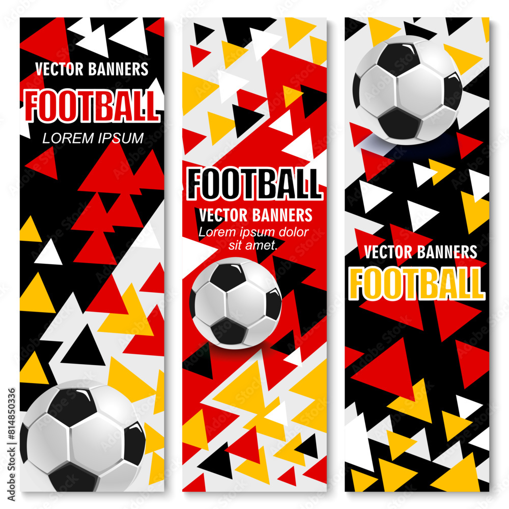 Germany euro soccer cup 2024 banners. Vector vibrant vertical football ...