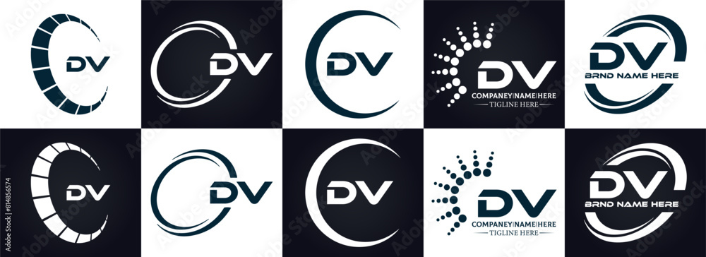 DV logo. D V design. White DV letter. DV, D V letter logo design ...