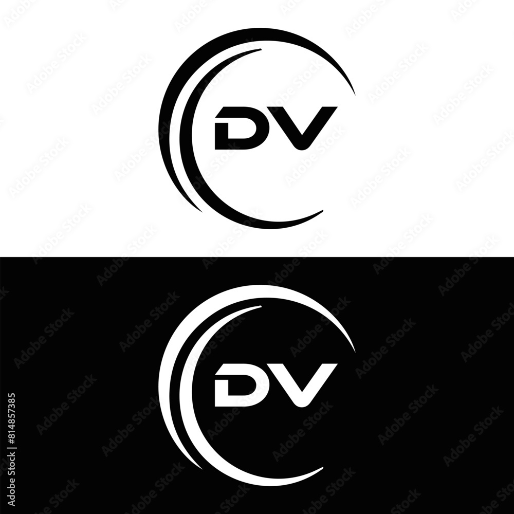 DV logo. D V design. White DV letter. DV, D V letter logo design ...