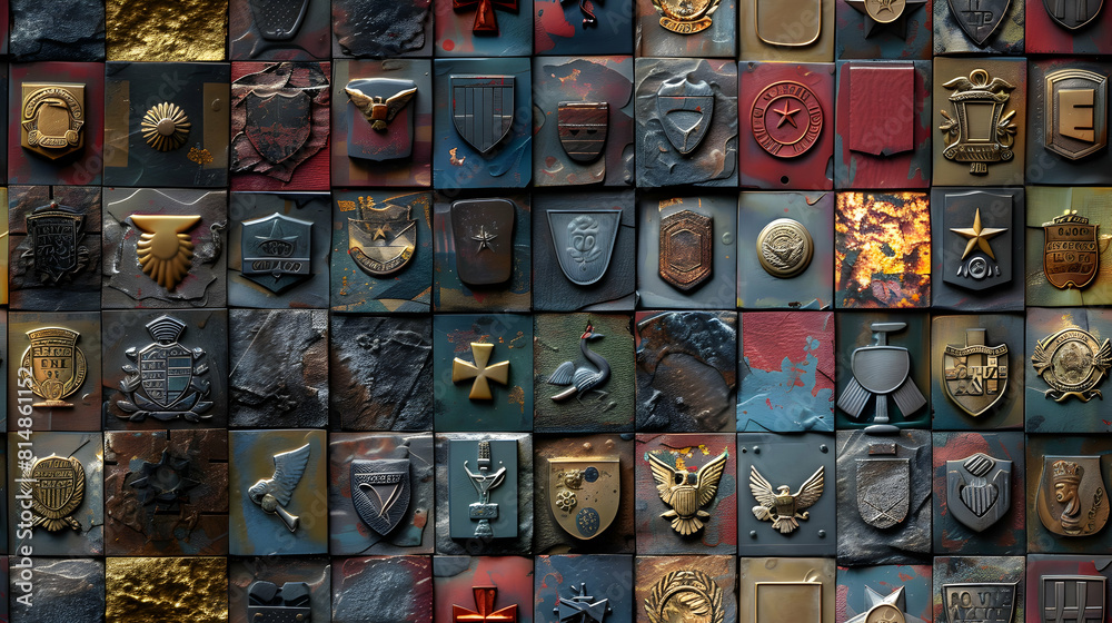 Honoring Military Valor: Photo Realistic Tile Collection with Medals ...