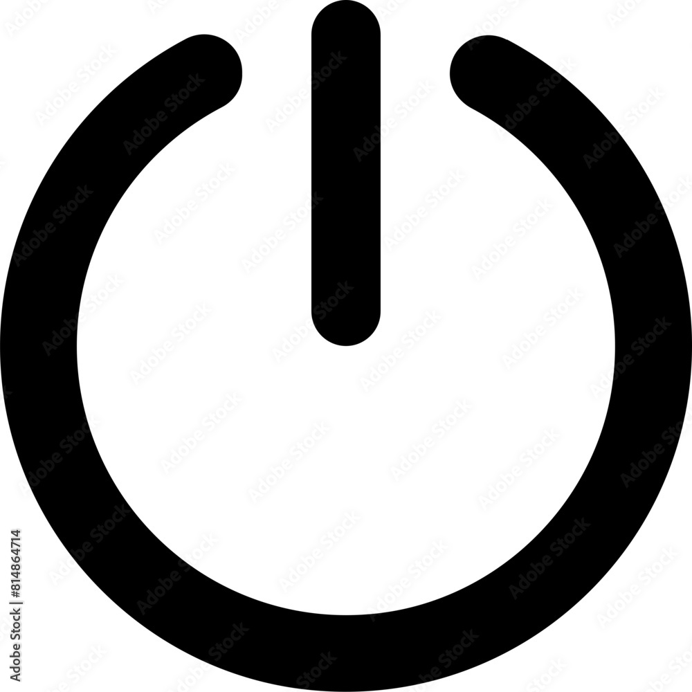 shut down Simple Outline Minimalist Icons for UI and Buttons.svg Stock ...